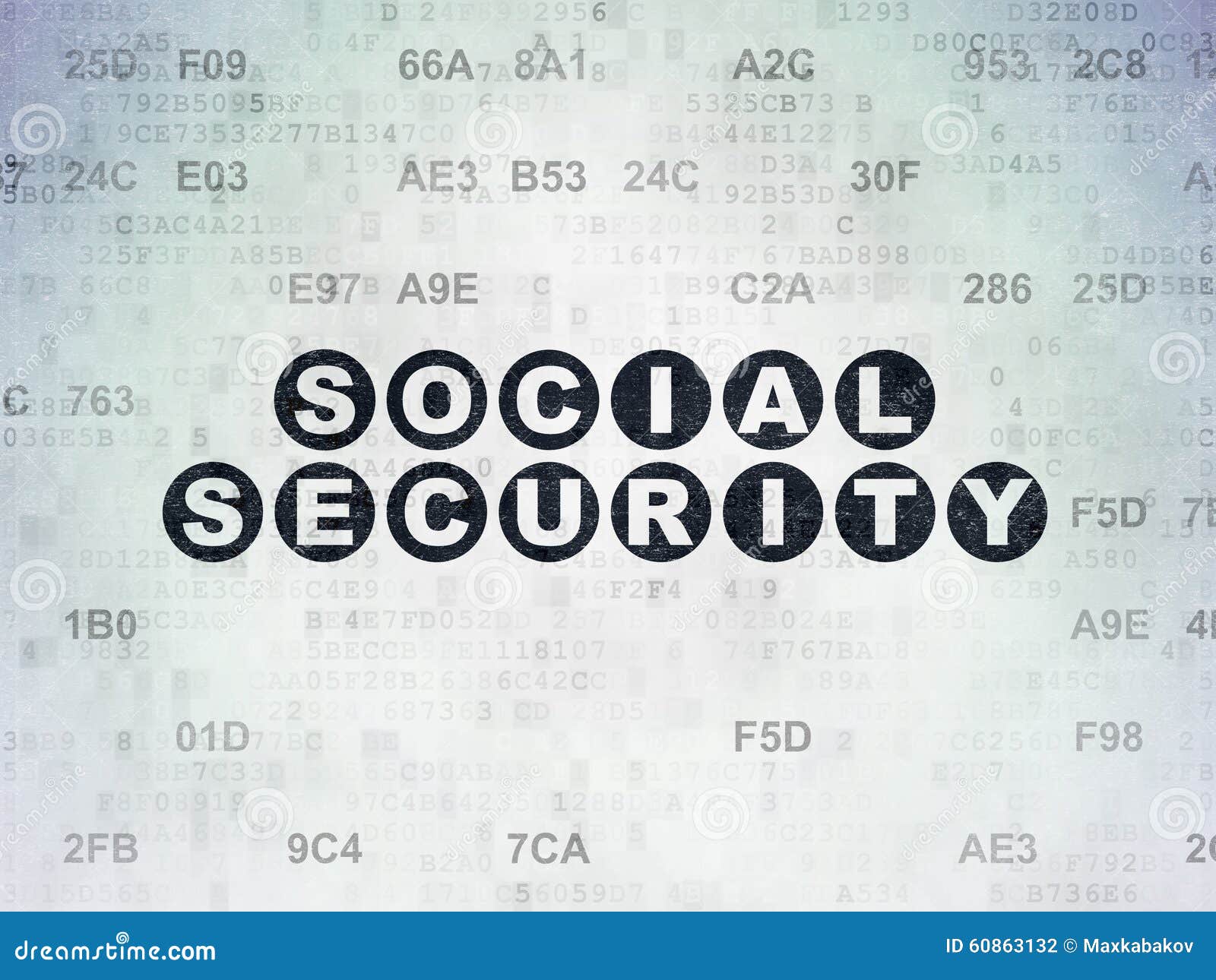 Protection Concept: Social Security on Digital Stock Illustration ...