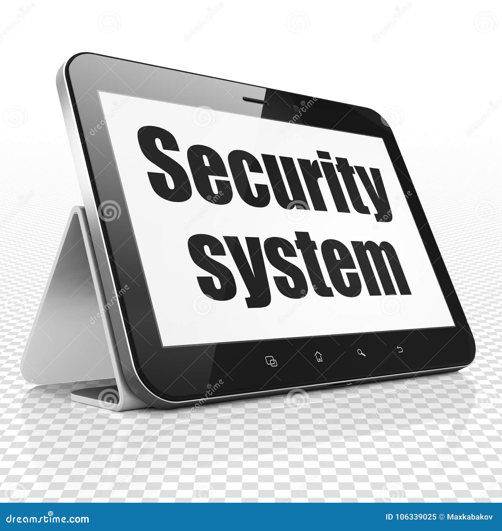 Protection Concept: Tablet Computer with Security System on Display ...