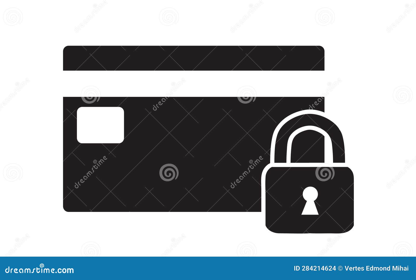 Protection Credit Card Vector Stock Vector - Illustration of onlie ...
