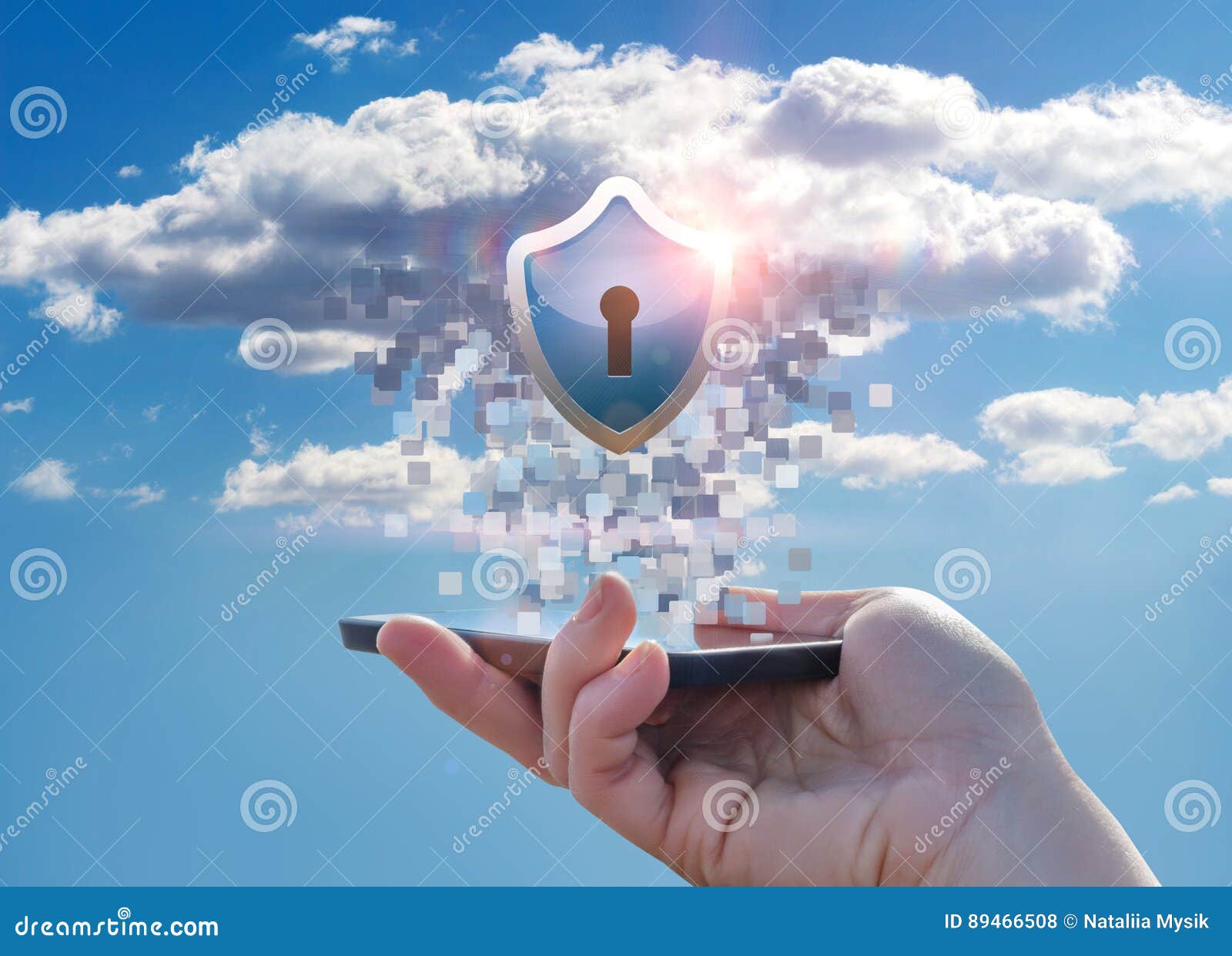 Protection of Data Transmission. Stock Photo - Image of safe, internet ...