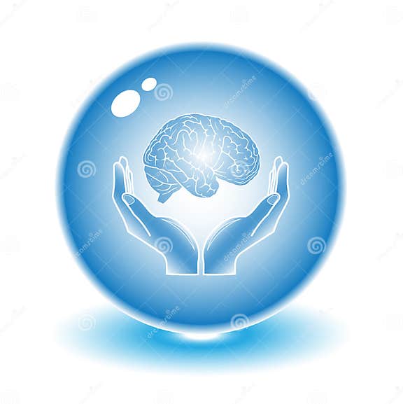 Protection de cerveau illustration de vecteur. Illustration du lobe ...