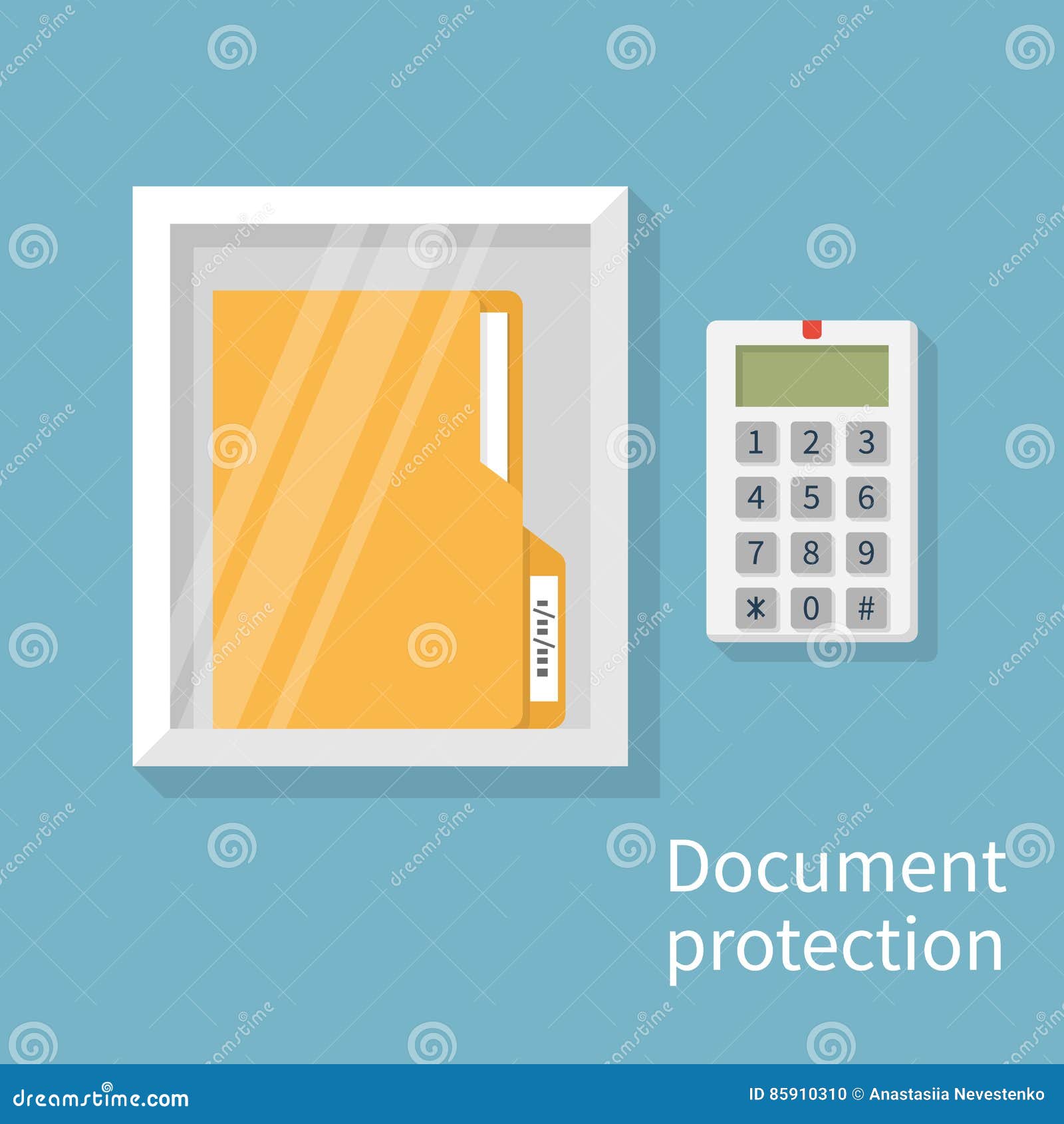 Protection Document, Concept Stock Vector - Illustration of paper ...