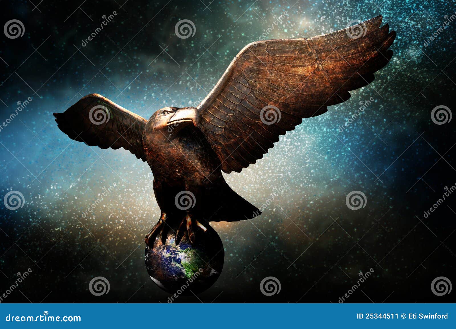 Protection of Earth stock illustration. Illustration of talons - 25344511