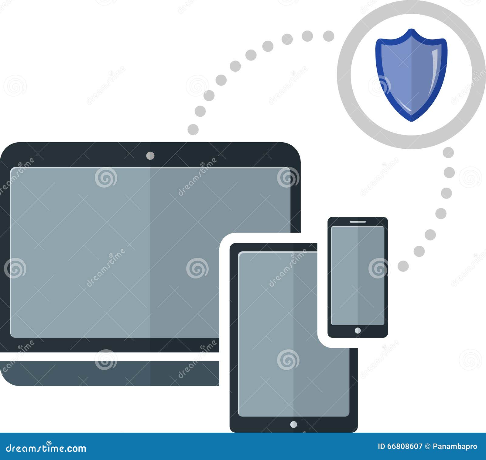 Protection of Electronic Devices Stock Vector - Illustration of flat ...