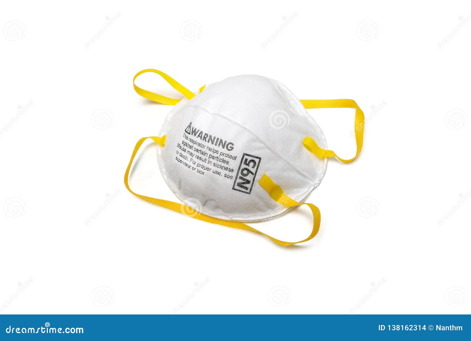 Protection Factor for N95 Filtering Face Mask with Clipping Path Stock ...