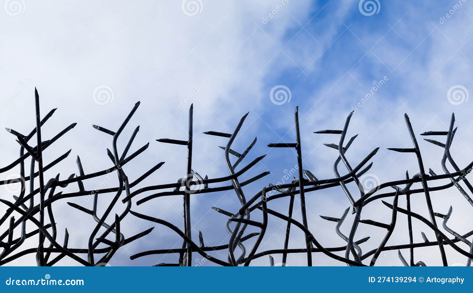 Protection fence close-up stock photo. Image of black - 274139294