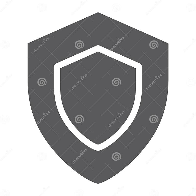 Protection Glyph Icon, Safety and Security, Shield Sign, Vector ...