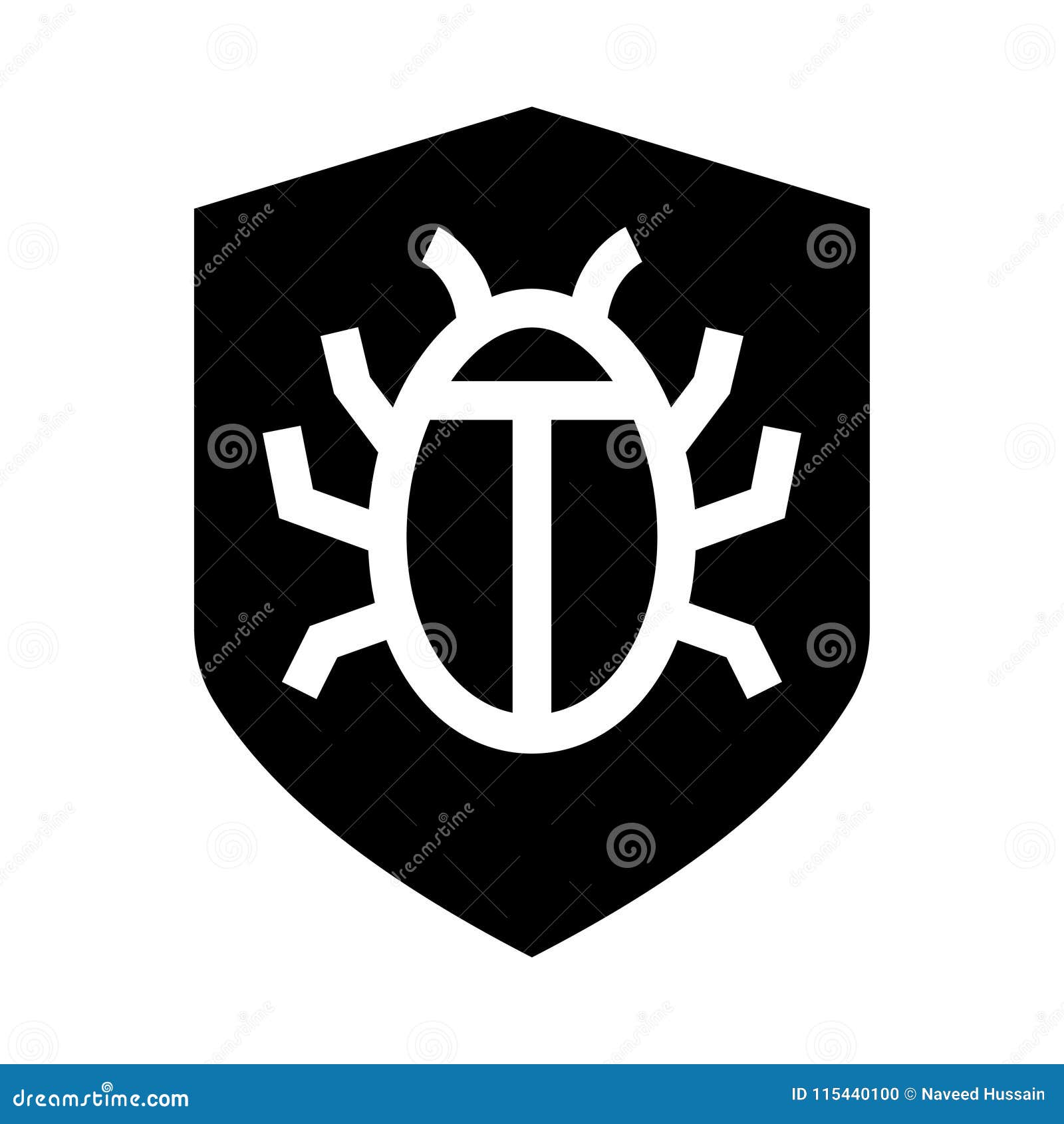 Protection glyphs icon stock illustration. Illustration of shield ...