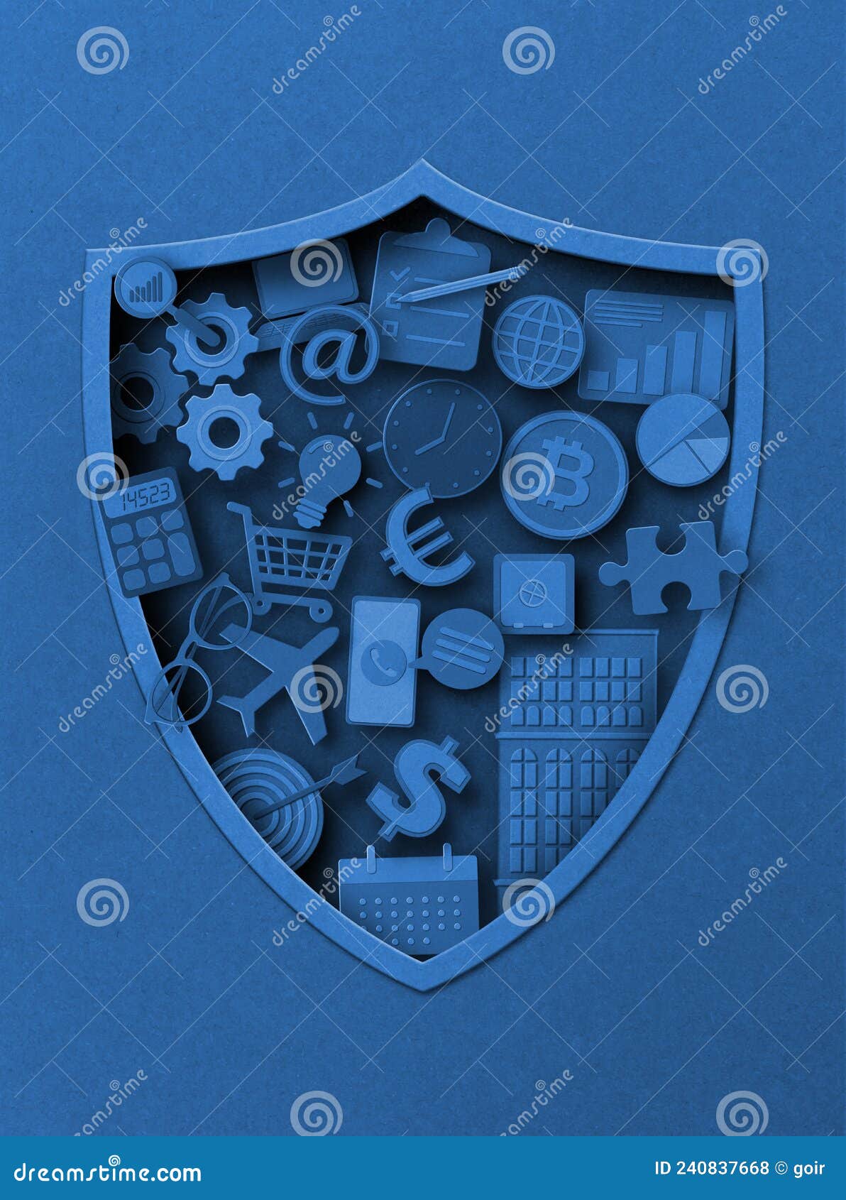 Protection from harm stock illustration. Illustration of blue - 240837668