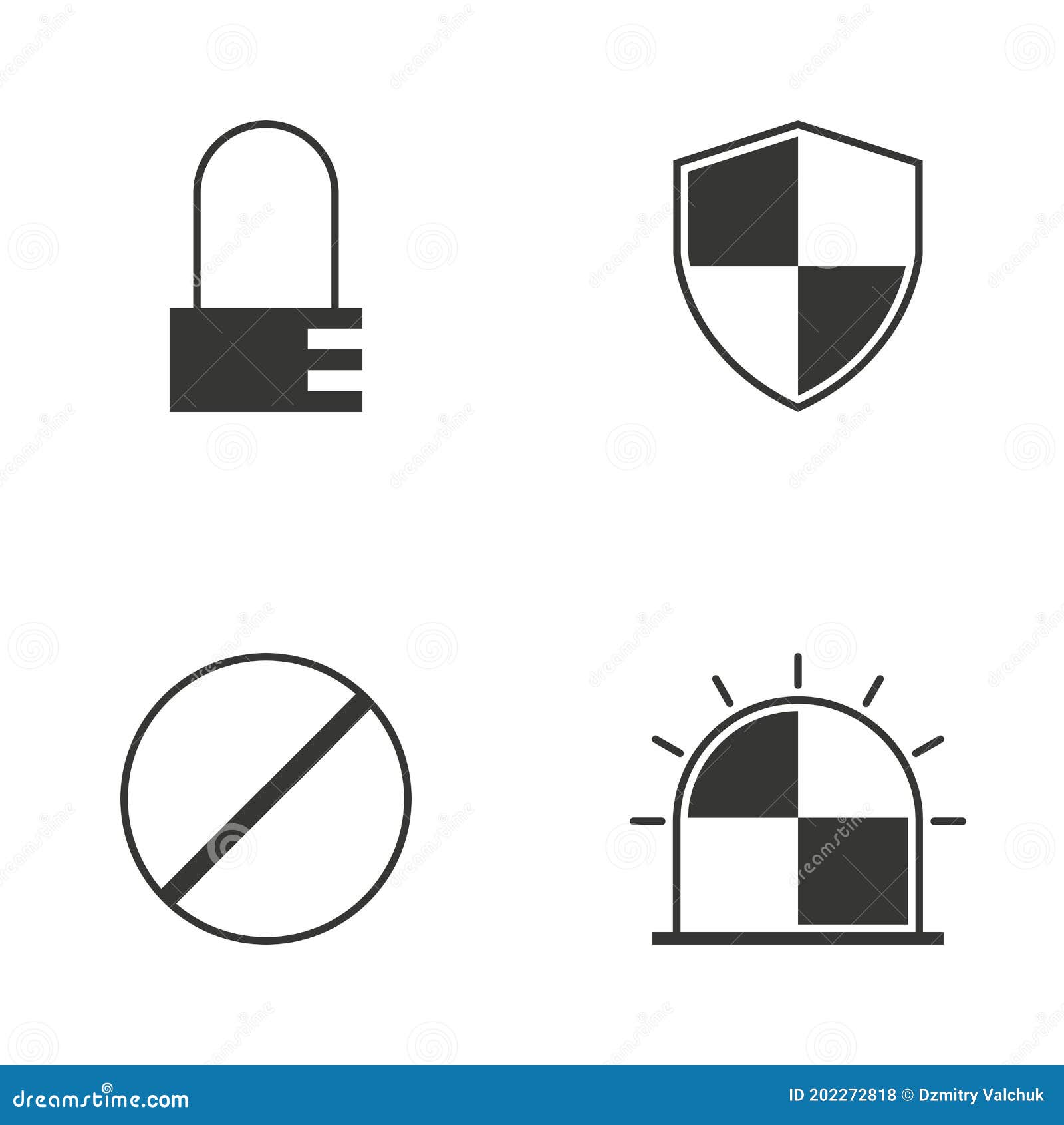 Simple Vector Icons. Flat Illustration on a Theme Protection Stock ...