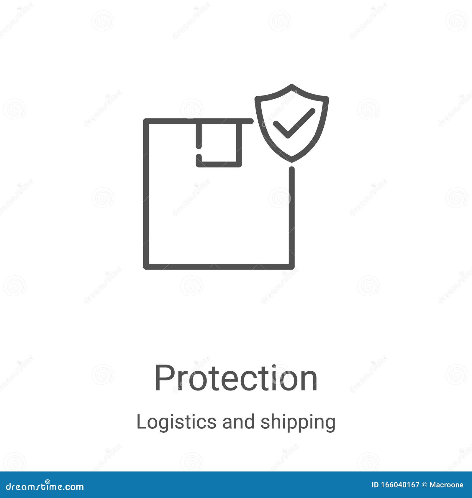 Protection Icon Vector from Logistics and Shipping Collection. Thin ...