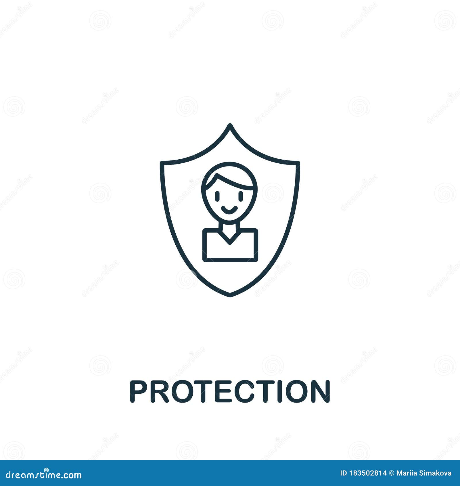 Protection Icon from Work Safety Collection. Simple Line Element ...
