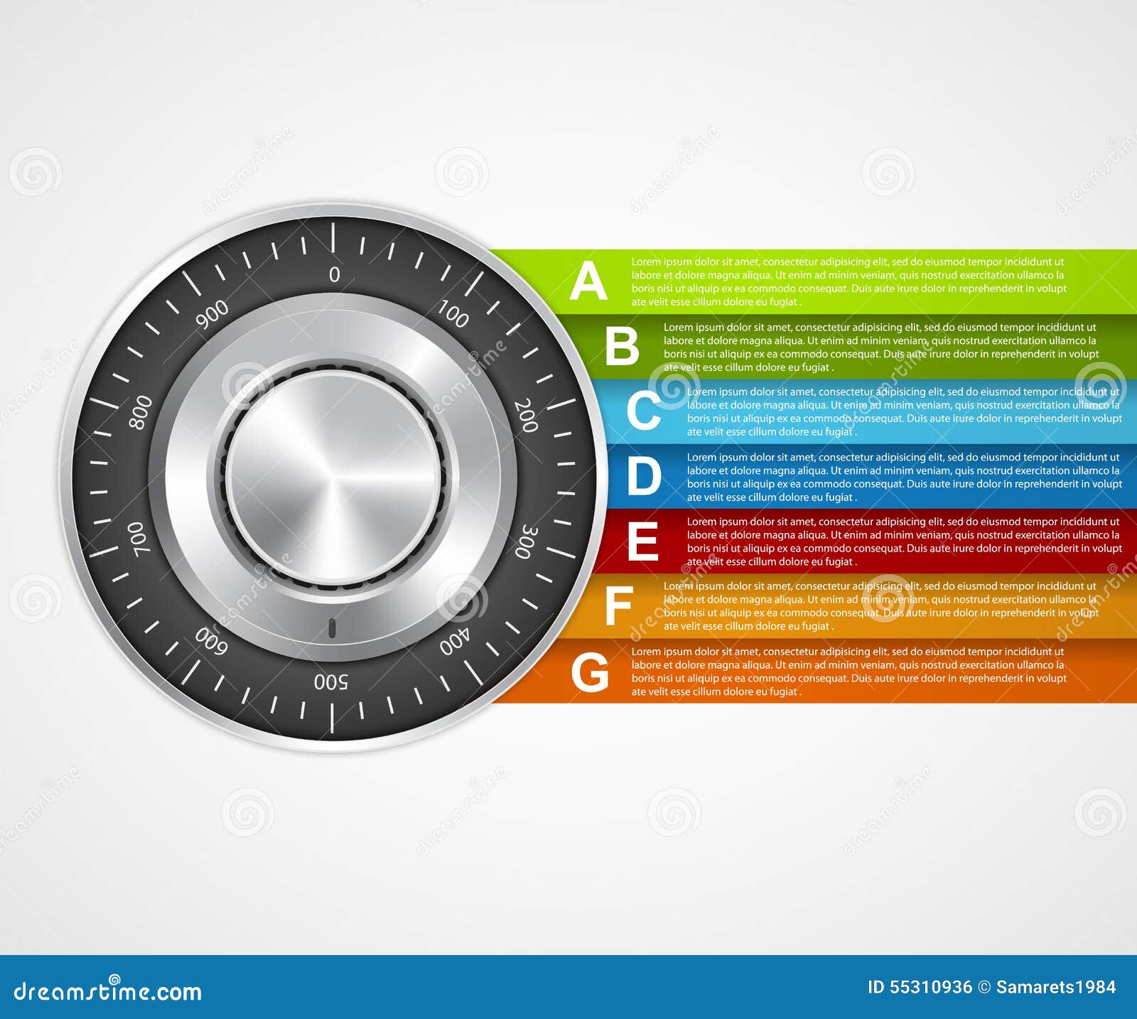 Combination Safe Lock Cartoon Vector | CartoonDealer.com #4955933
