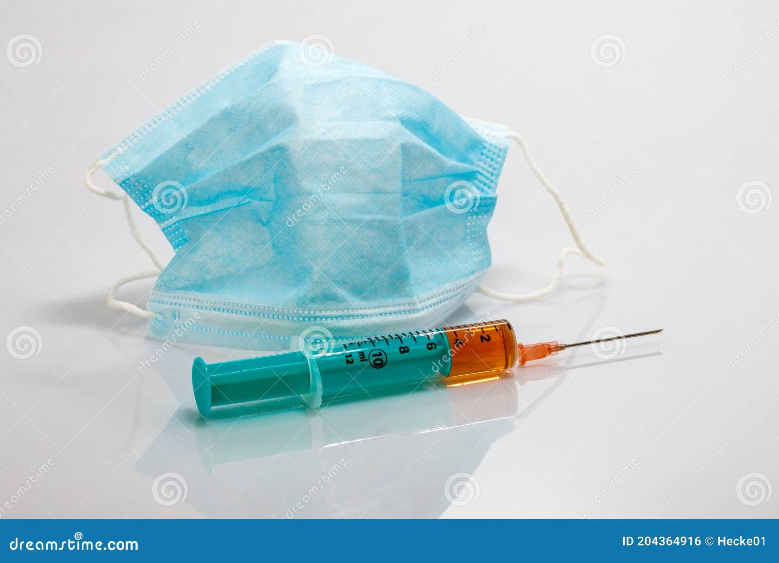 Protection with Injection and Mask Stock Photo - Image of care, immune ...