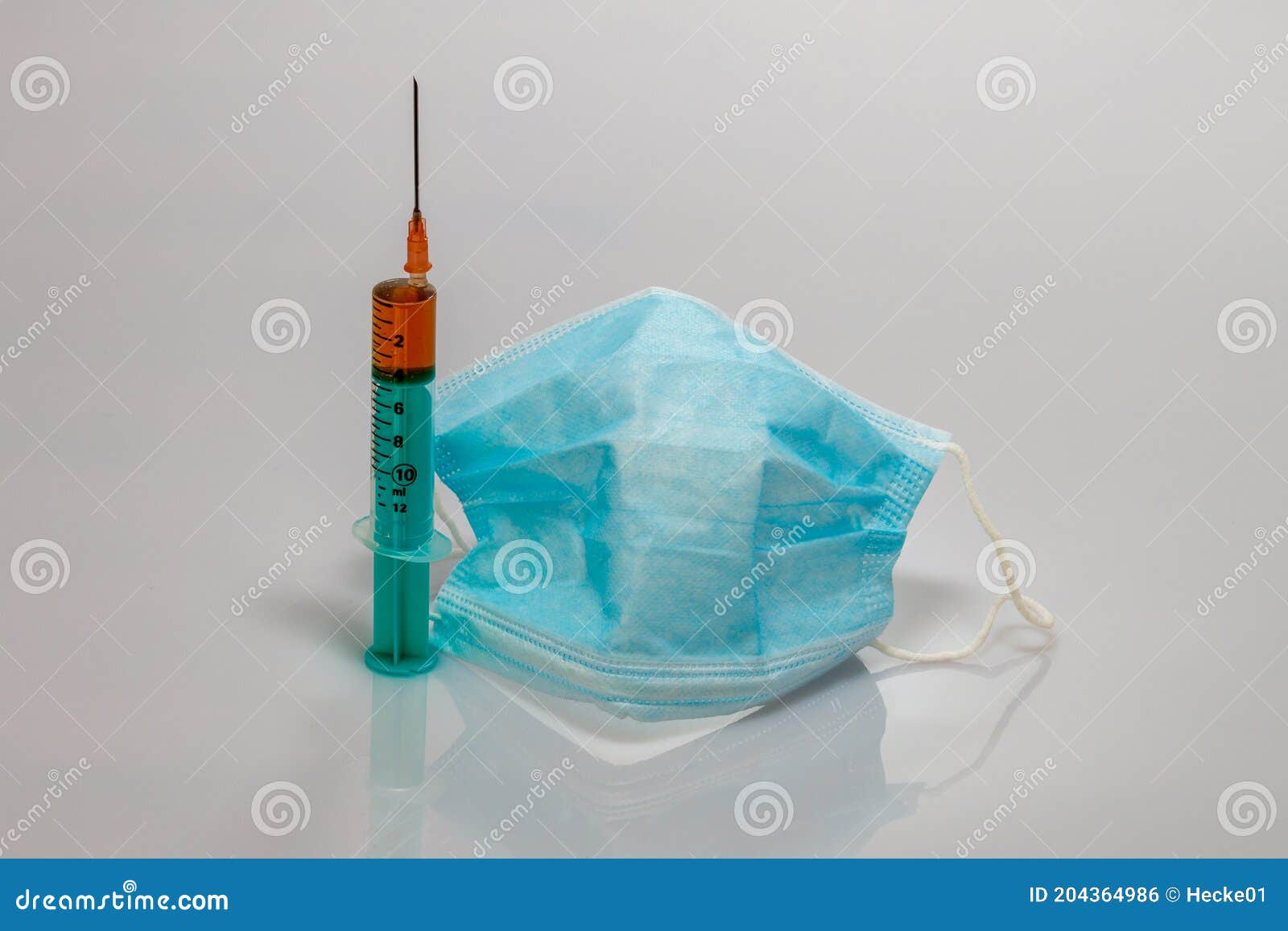 Protection with Injection and Mask Stock Photo - Image of injection ...