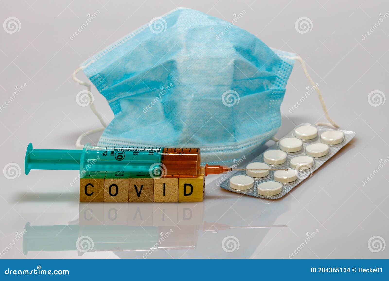 Protection with Injection and Mask Stock Photo - Image of injection ...