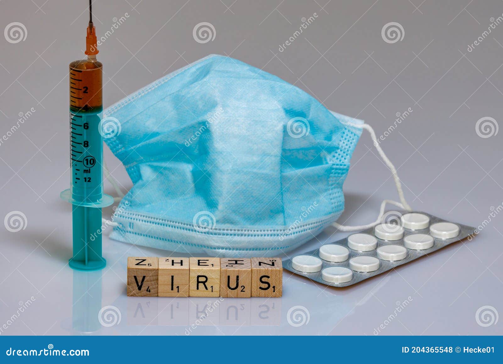 Protection with Injection and Mask Stock Photo - Image of protection ...