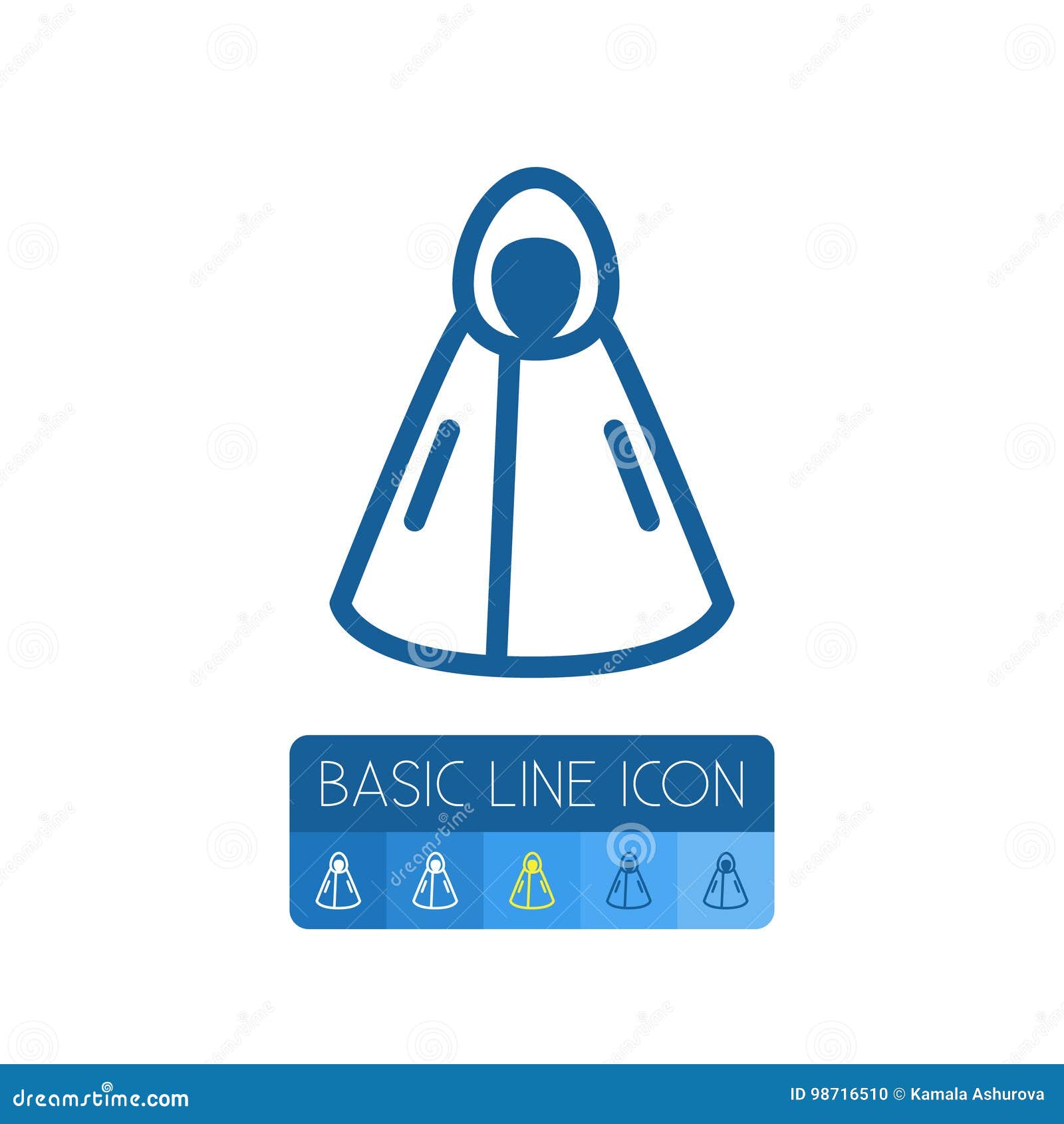 Protection Jacket Outline. Cloak Vector Element Can Be Used for Cloak ...