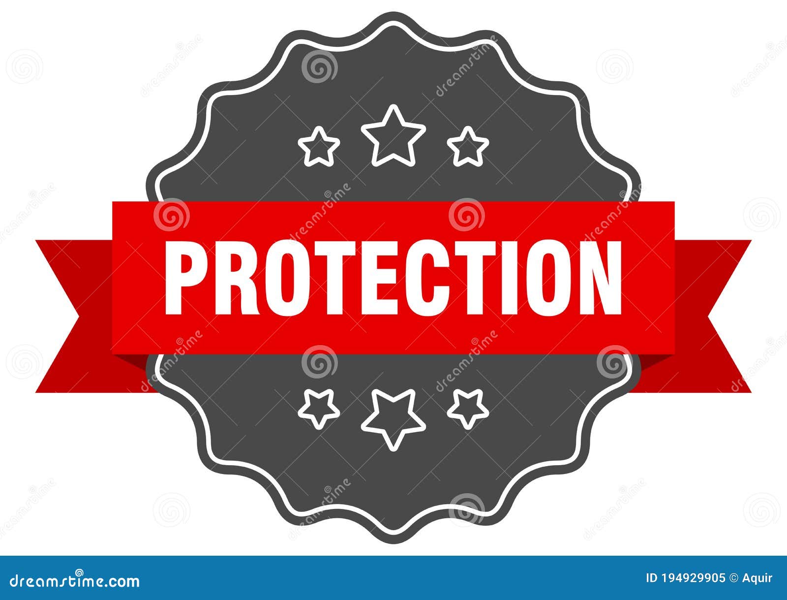 Protection label stock vector. Illustration of label - 194929905