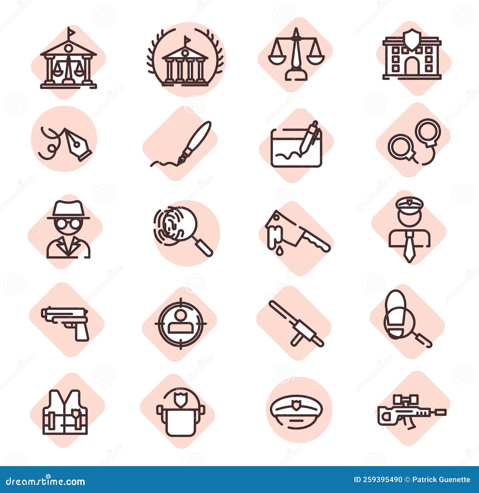 Protection laws, icon stock vector. Illustration of guidance - 259395490