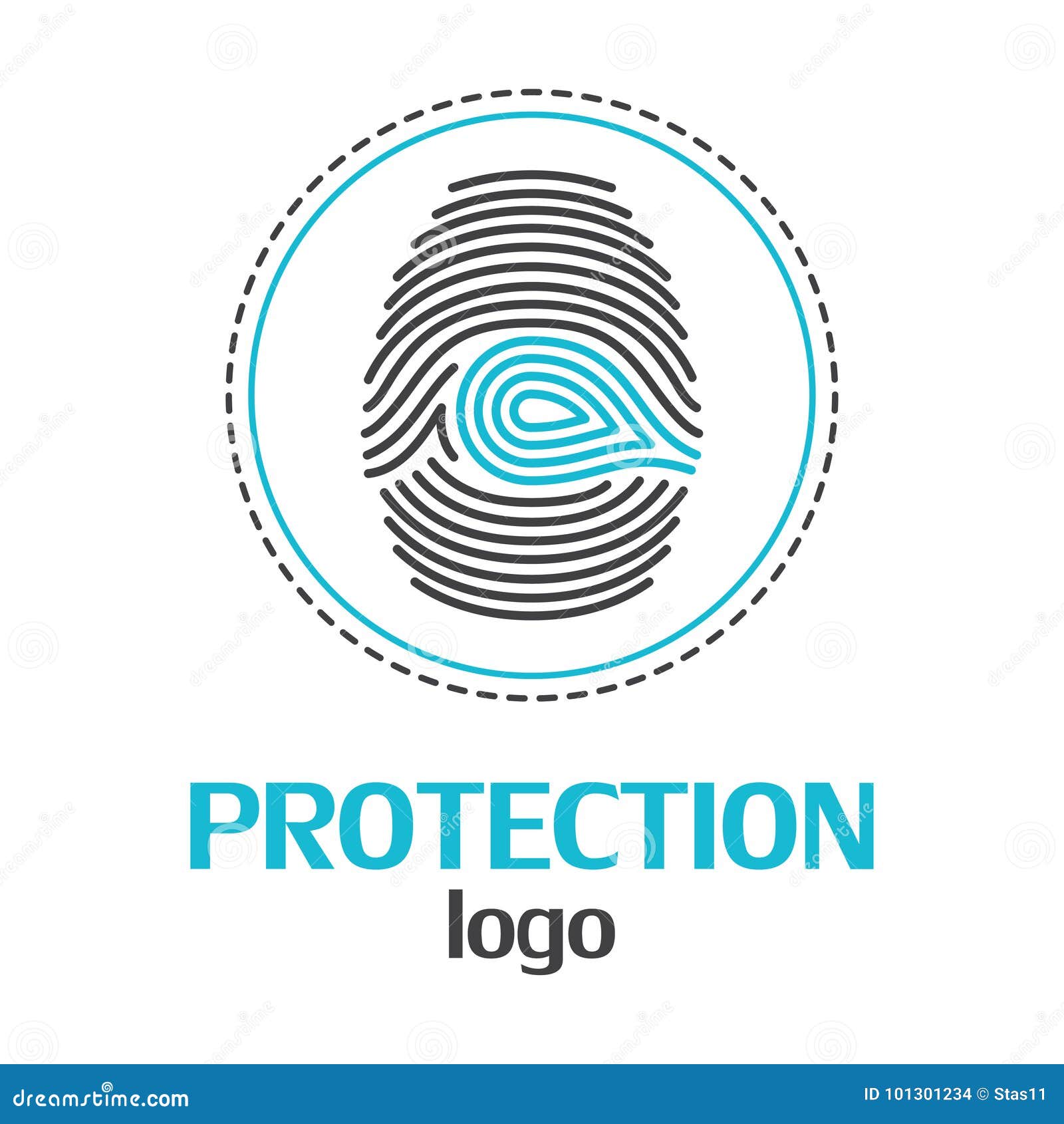 Protection Logo Template on a White Background. Vector Illustrator ...