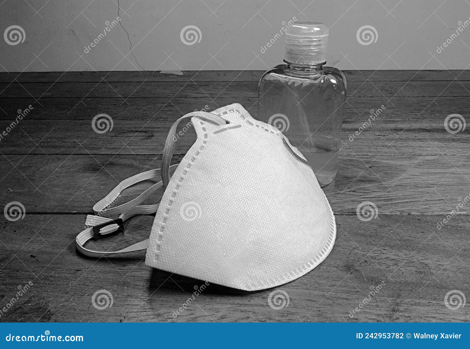 Protection Mask and Container with Gel Alcohol Stock Photo - Image of ...