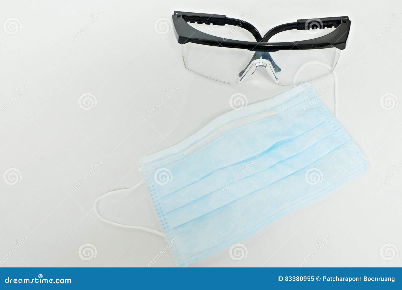 Protection Mask and Eyes Shield Stock Image - Image of influenza ...