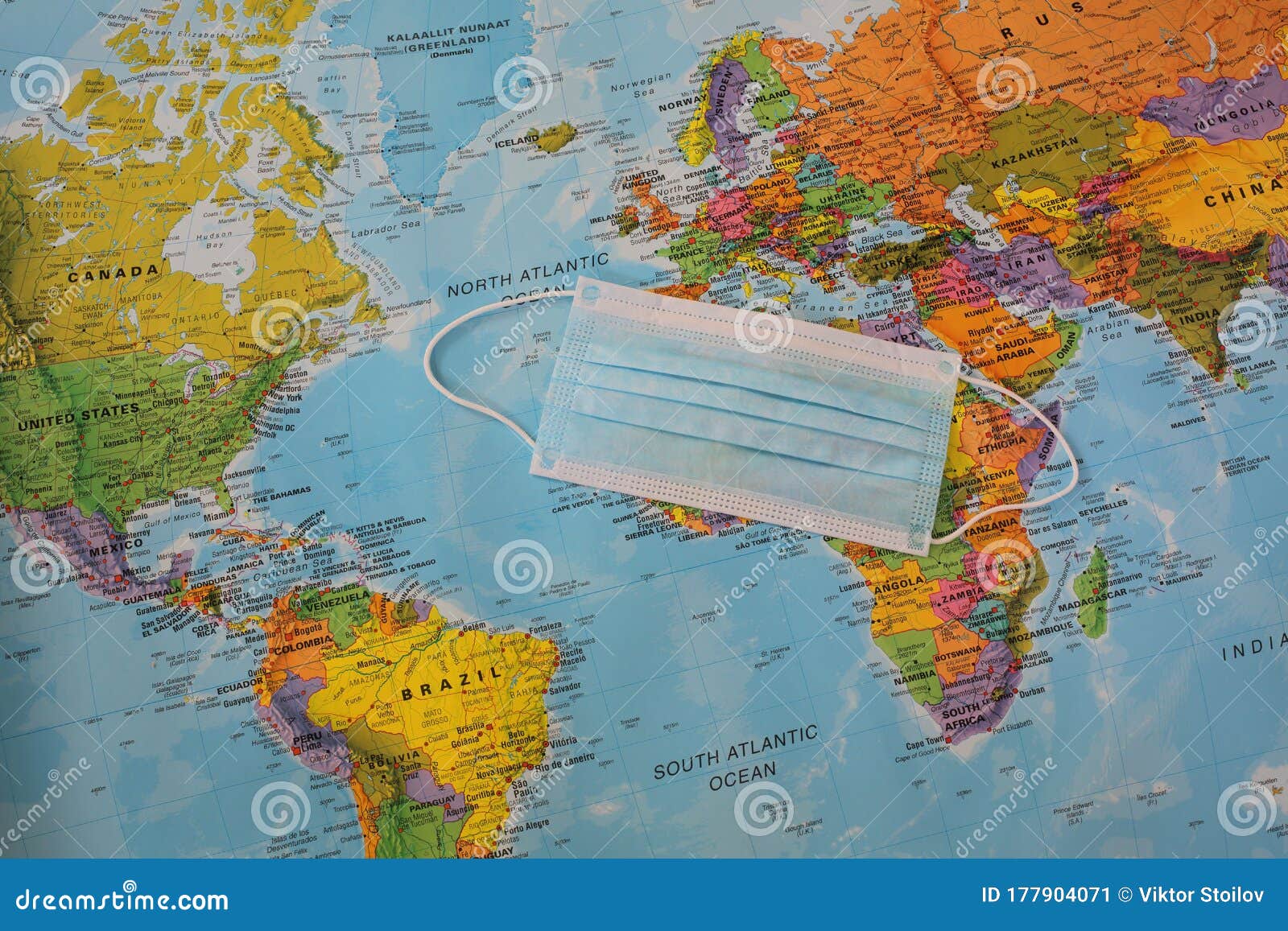 Protection Mask Map of the World Stock Image - Image of world, abstract ...