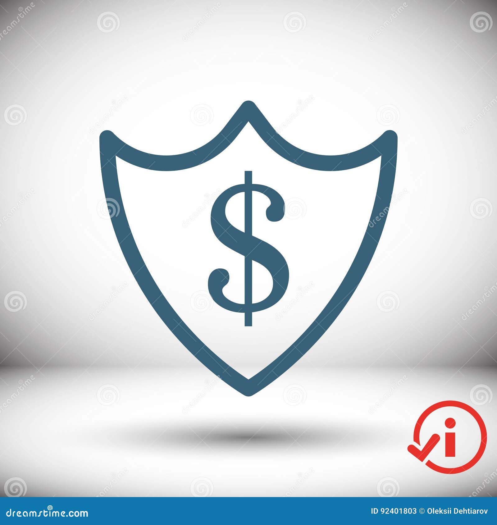 Protection Money Icon Stock Vector Illustration Flat Design Stock ...