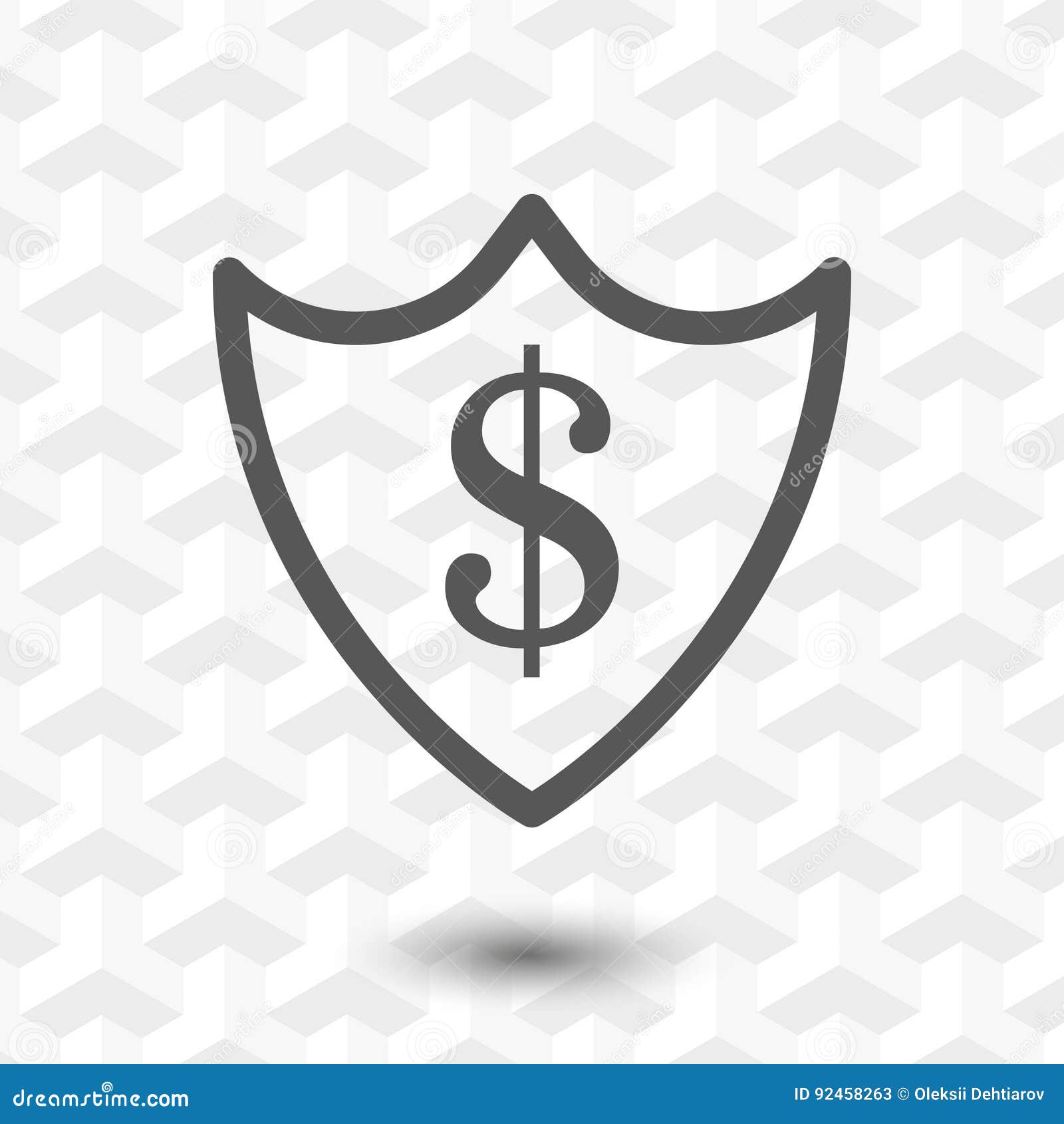 Protection Money Icon Stock Vector Illustration Flat Design Stock ...