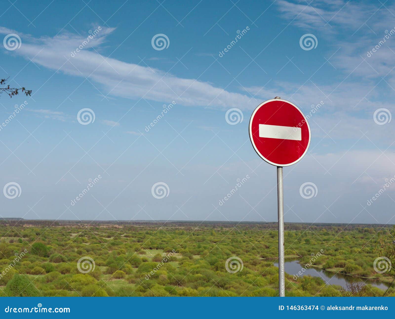 Protection of Nature. Stop Sign Movement Prohibition Stock Photo ...