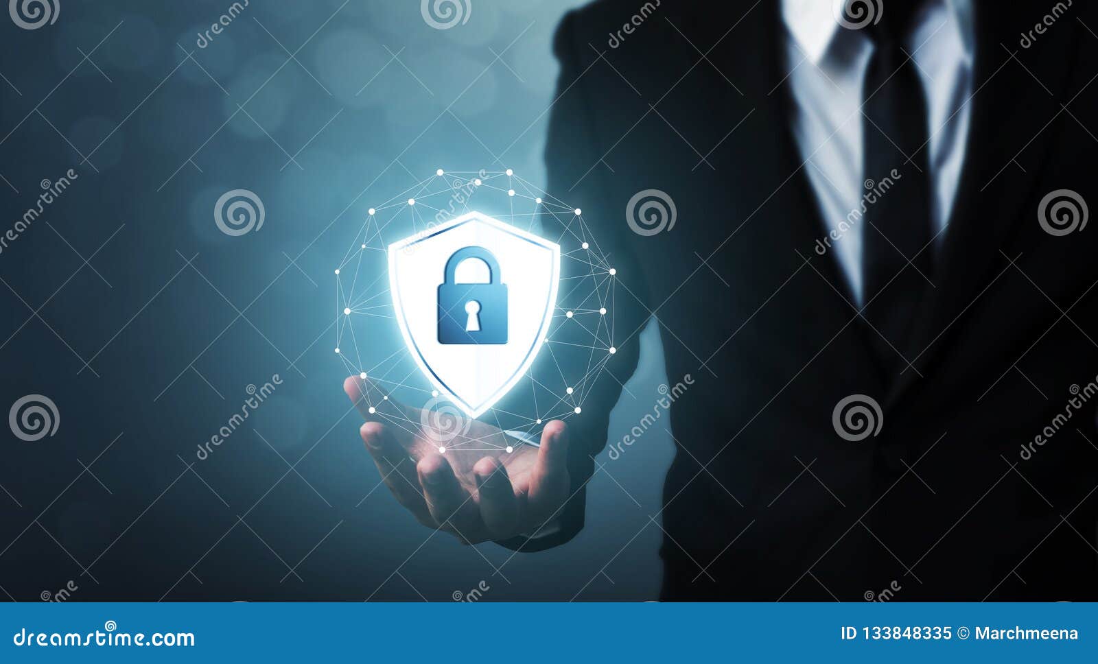 Protection Network Security Computer And Safe Your Data Concept Stock