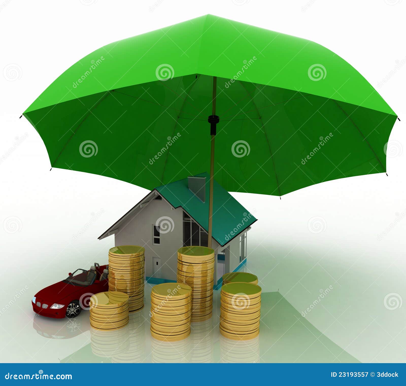 Protection of property stock illustration. Illustration of cottage ...