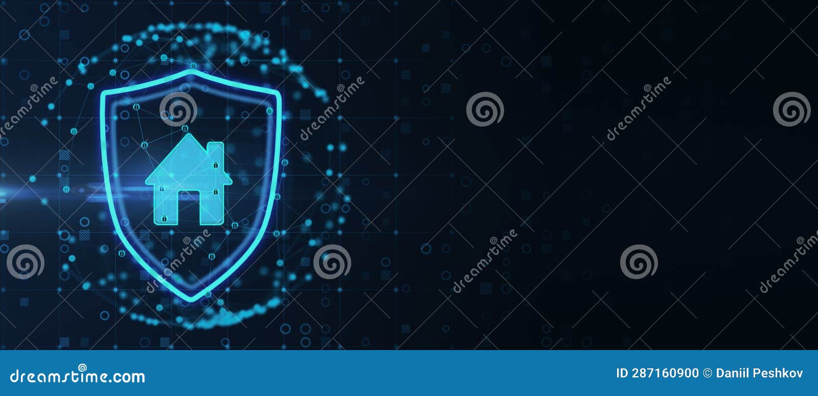 Protection of Property. Cyber Security Concept Stock Illustration ...