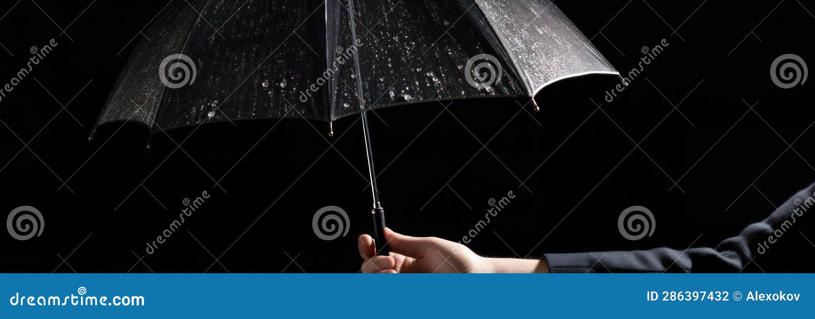 Protection from the Rain: Hand Holding Umbrella AI Generated Stock ...