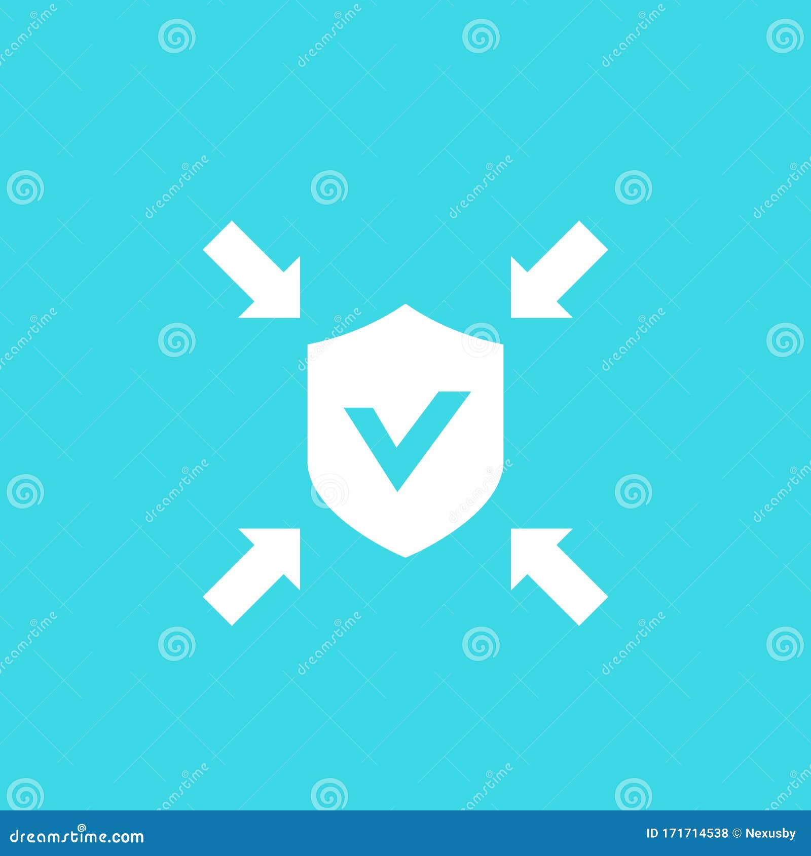 Protection, Resistance Icon with Shield Stock Vector - Illustration of ...