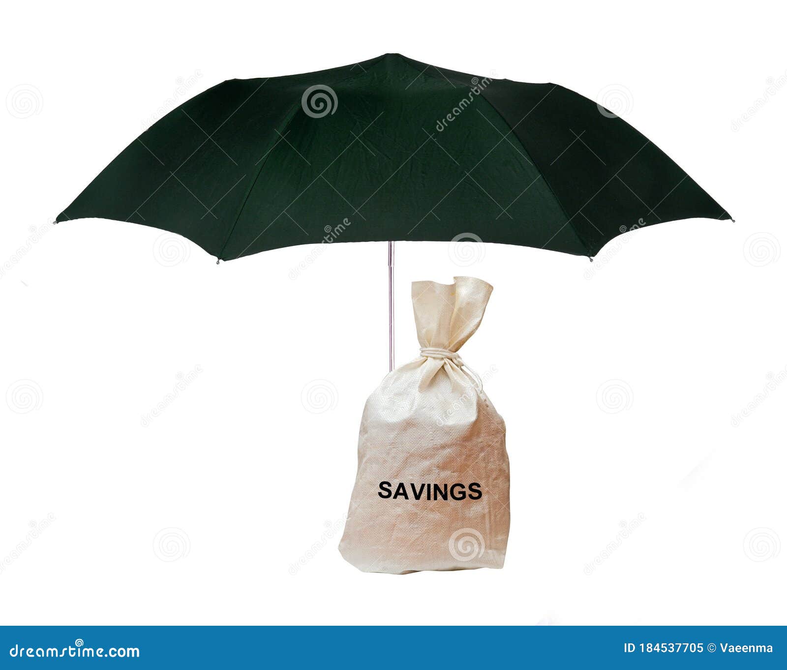 Protection of Savings by Umbrella Stock Image - Image of close, control ...