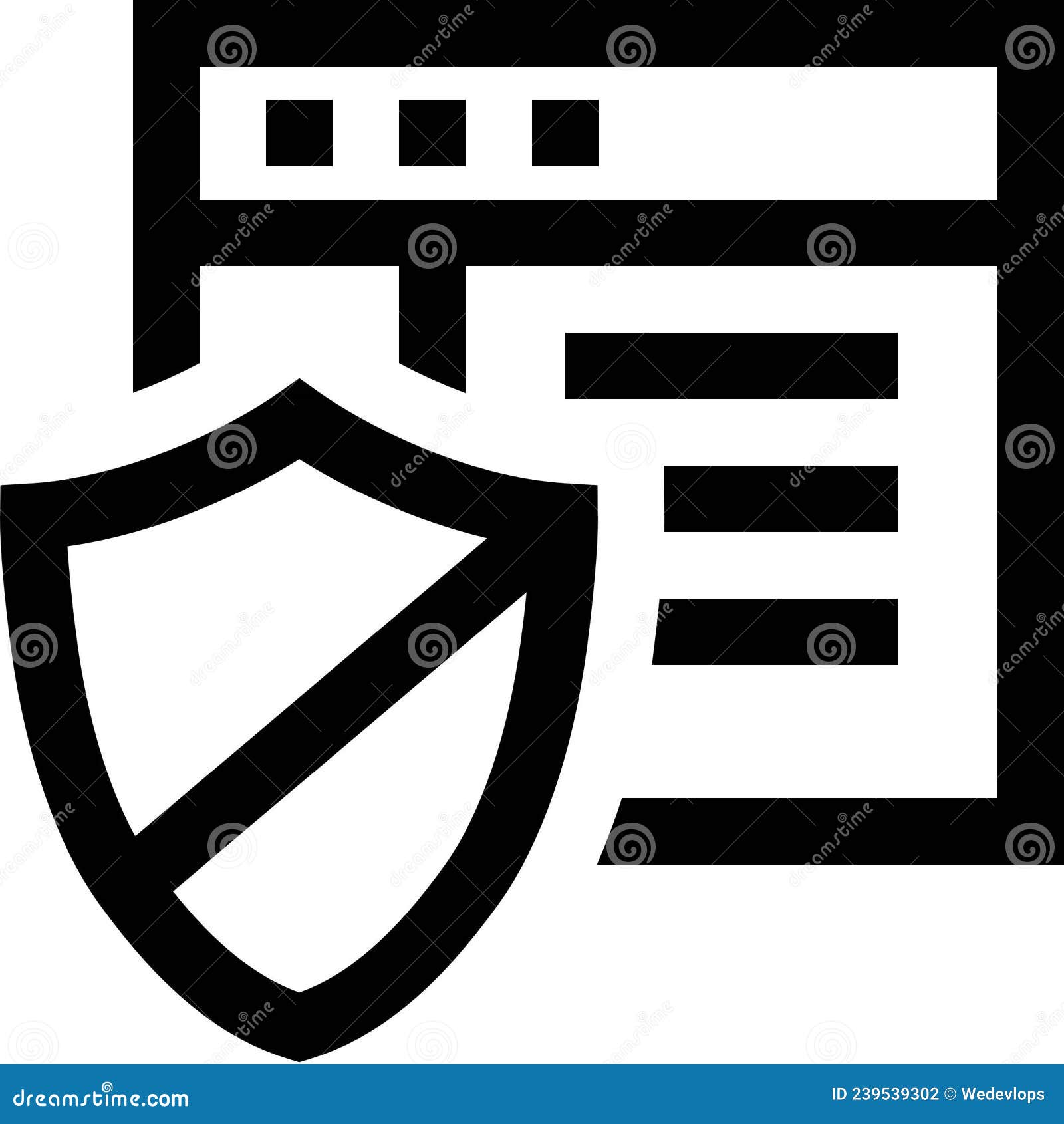 Protection Security Secured Access Browsing Computer Scan Shield Stock ...