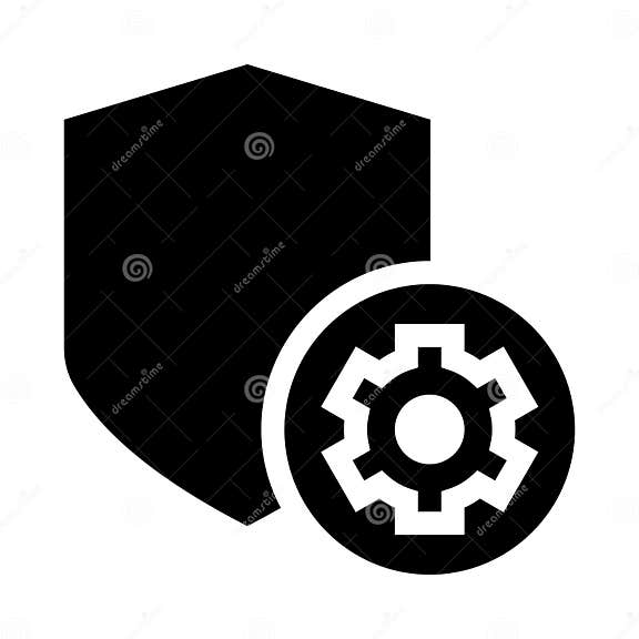 Protection Setting Glyphs Icon Stock Illustration - Illustration of ...