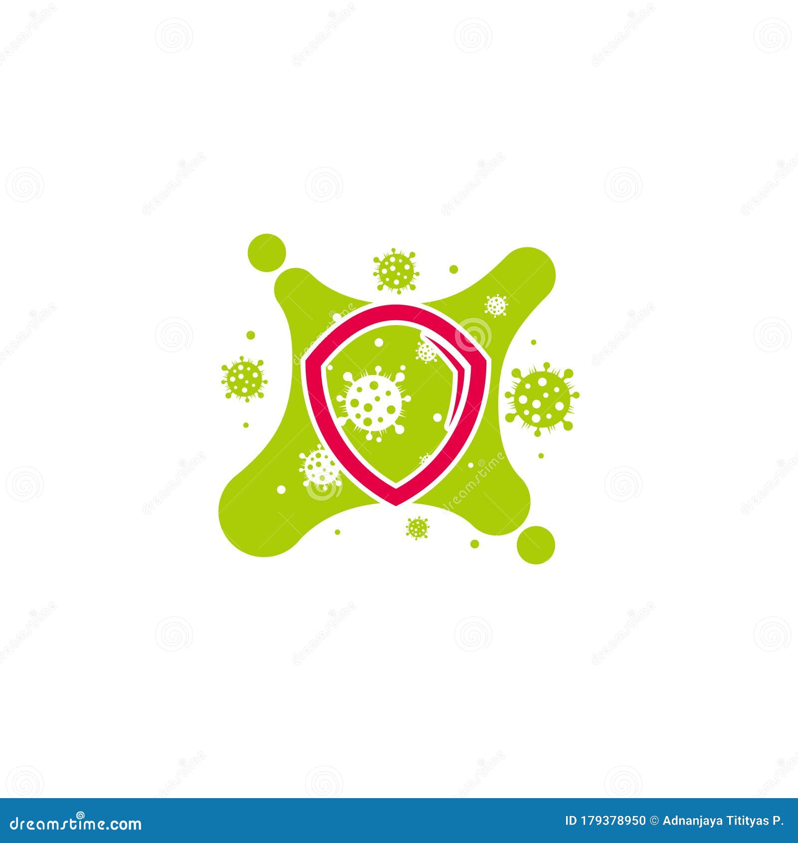 Protection Shield Against Influenza Virus Spread Symbol Vector Stock ...