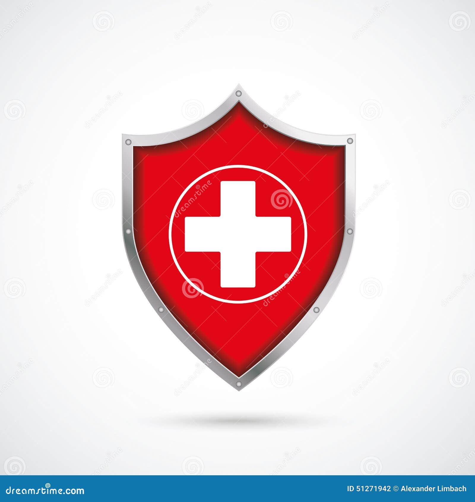 Protection Shield Cross stock vector. Illustration of emergency - 51271942