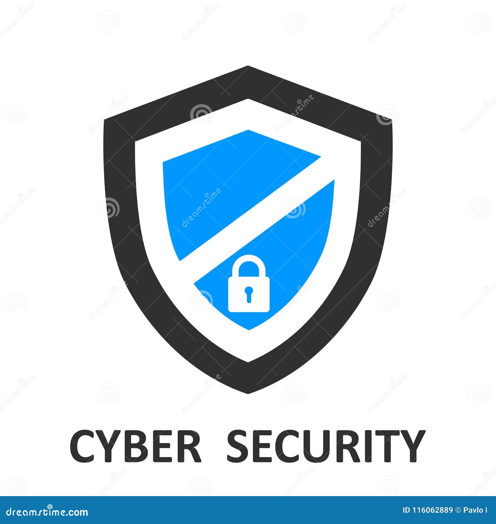 Protection Shield Icon, Cyber Security for Web - Vector Stock ...