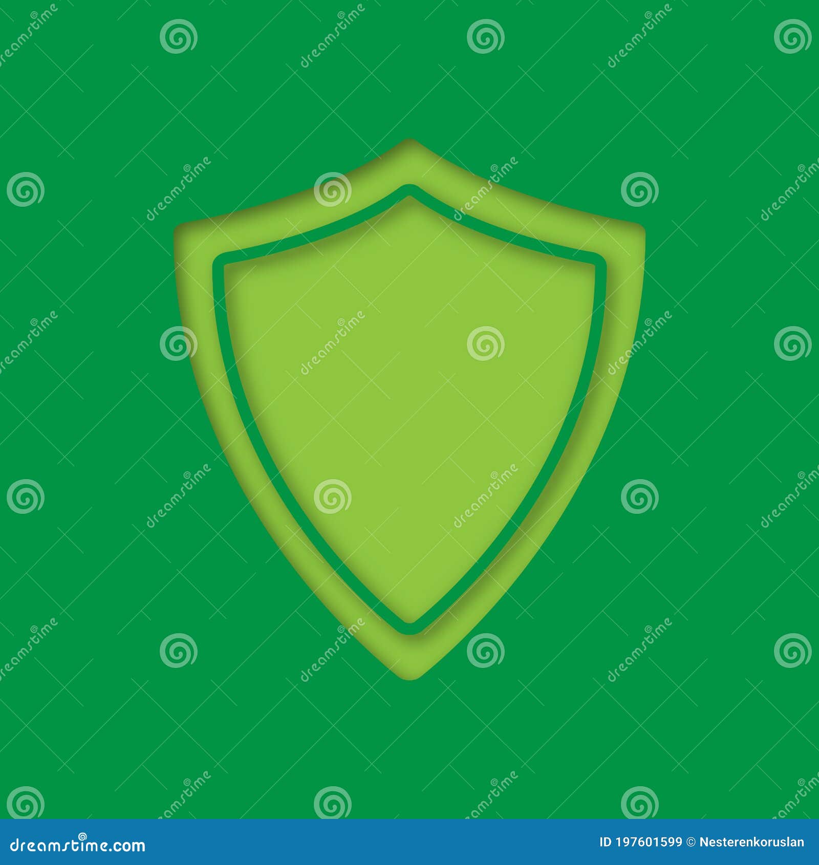 Protection Shield Paper Cut Out Icon Stock Vector - Illustration of ...