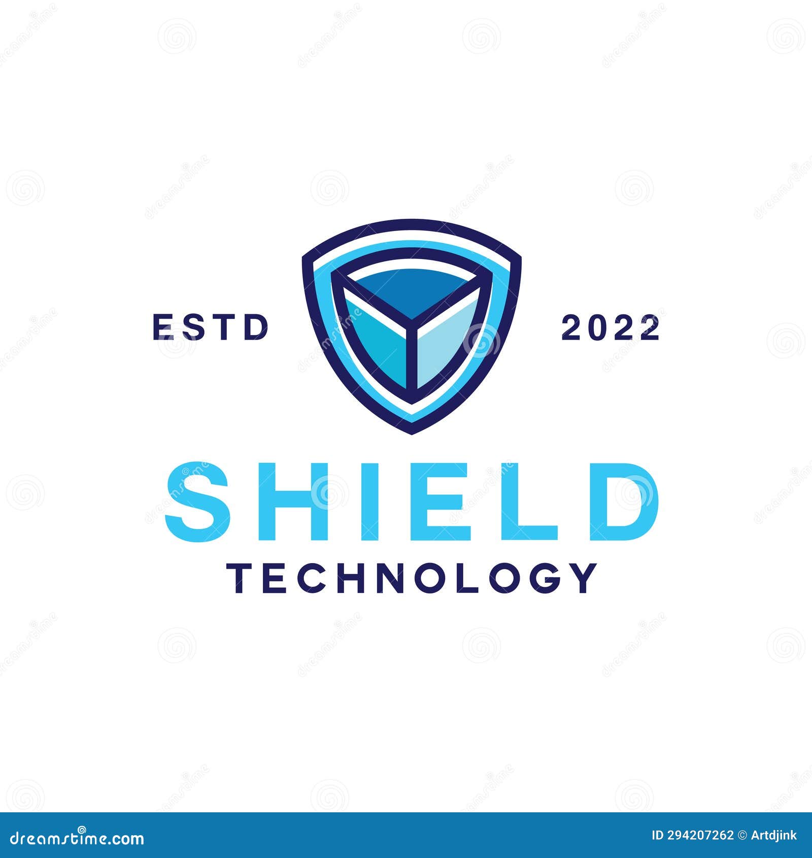 Protection Shield Technology Logo Vector Design Graphic Emblem Stock ...