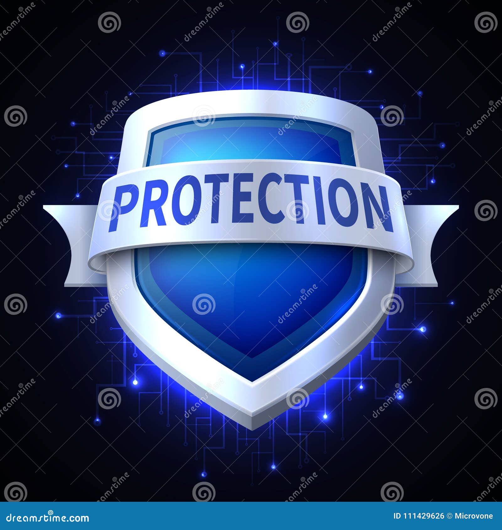 Protection Shield Vector Icon for Various Safety Concept Stock Vector ...