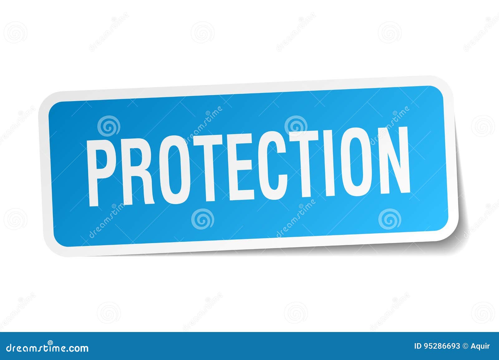 Protection square sticker stock vector. Illustration of banner - 95286693
