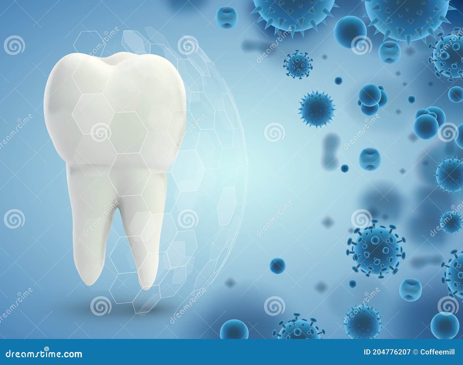 Protection of Teeth from Caries and Diseases. Vector Template Stock ...