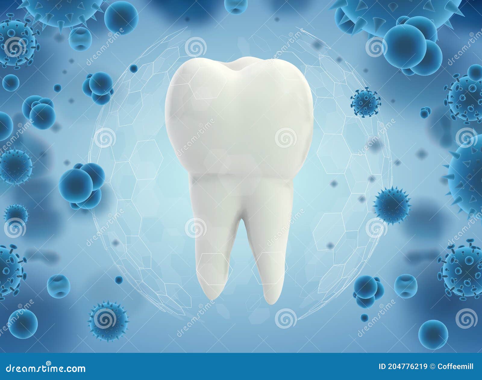 Protection of Teeth from Caries and Diseases. Vector Template Stock ...
