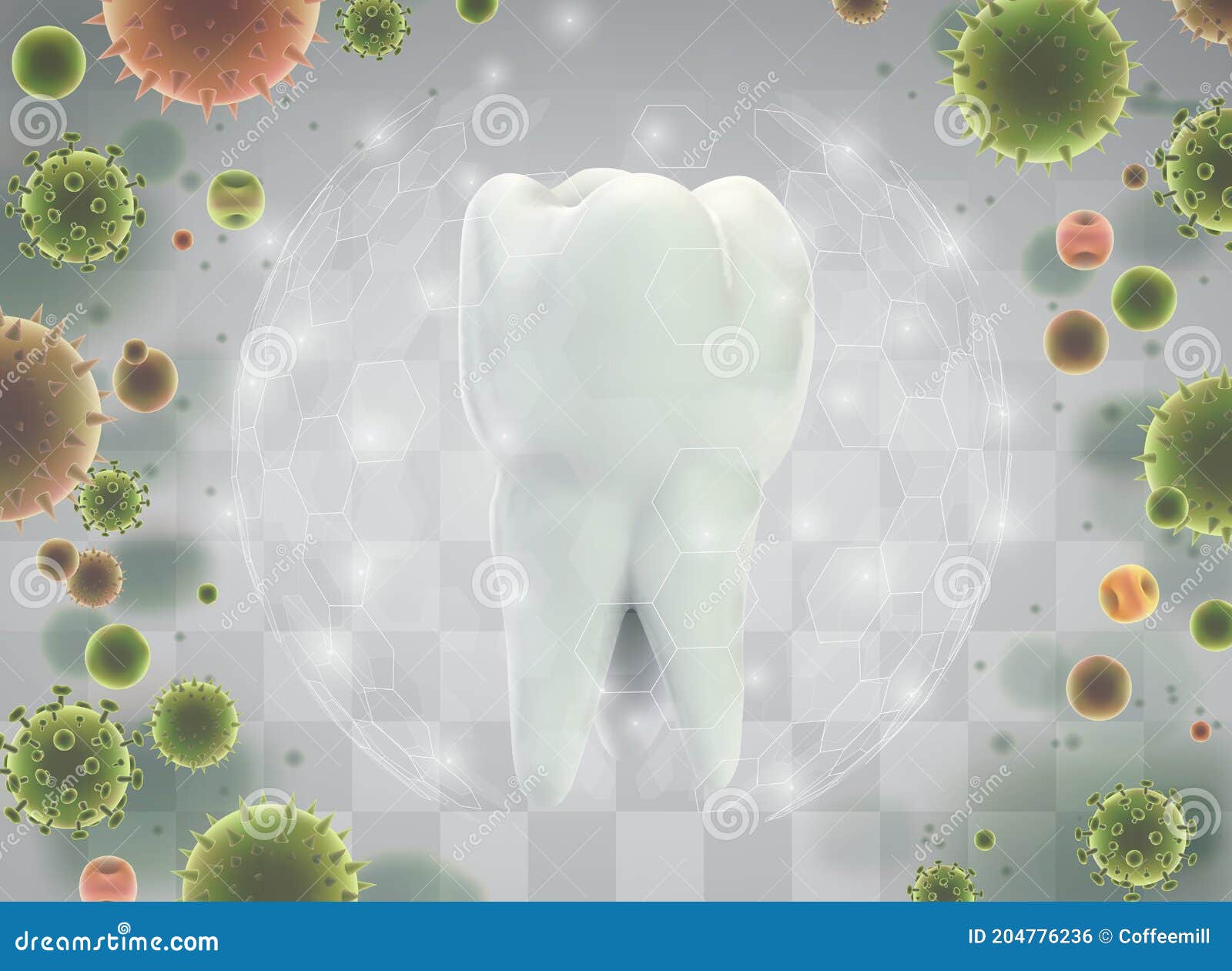 Protection of Teeth from Caries and Diseases. Vector Template Stock ...