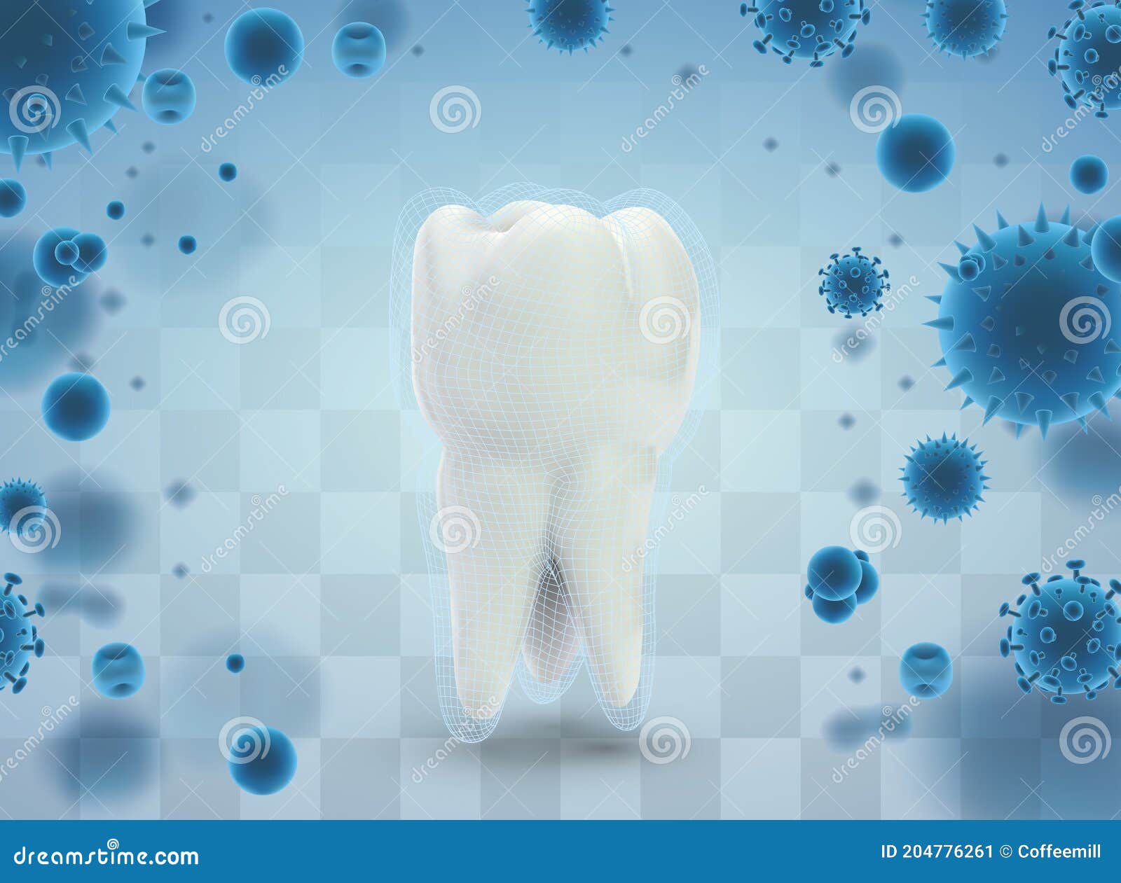 Protection of Teeth from Caries and Diseases. Vector Template Stock ...